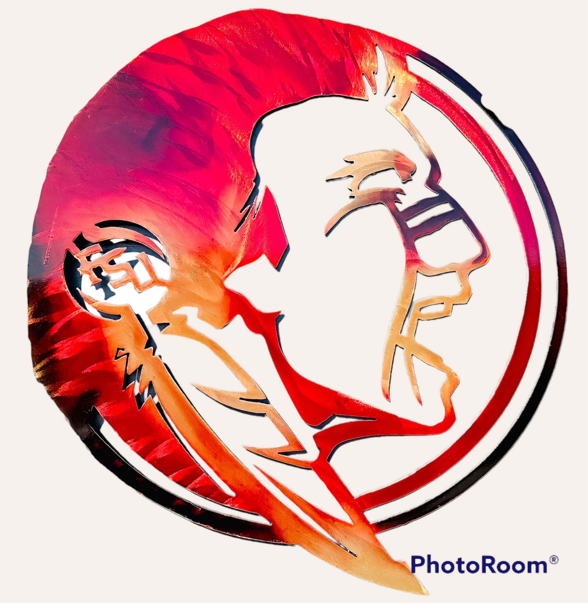 Metal Florida State Seminoles Logo - Steel My Heart Metal Art